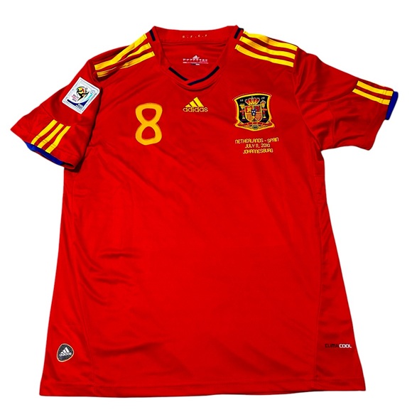 adidas | Shirts | 20 Spain World Cup Final Home Kit Xavi Soccer ...